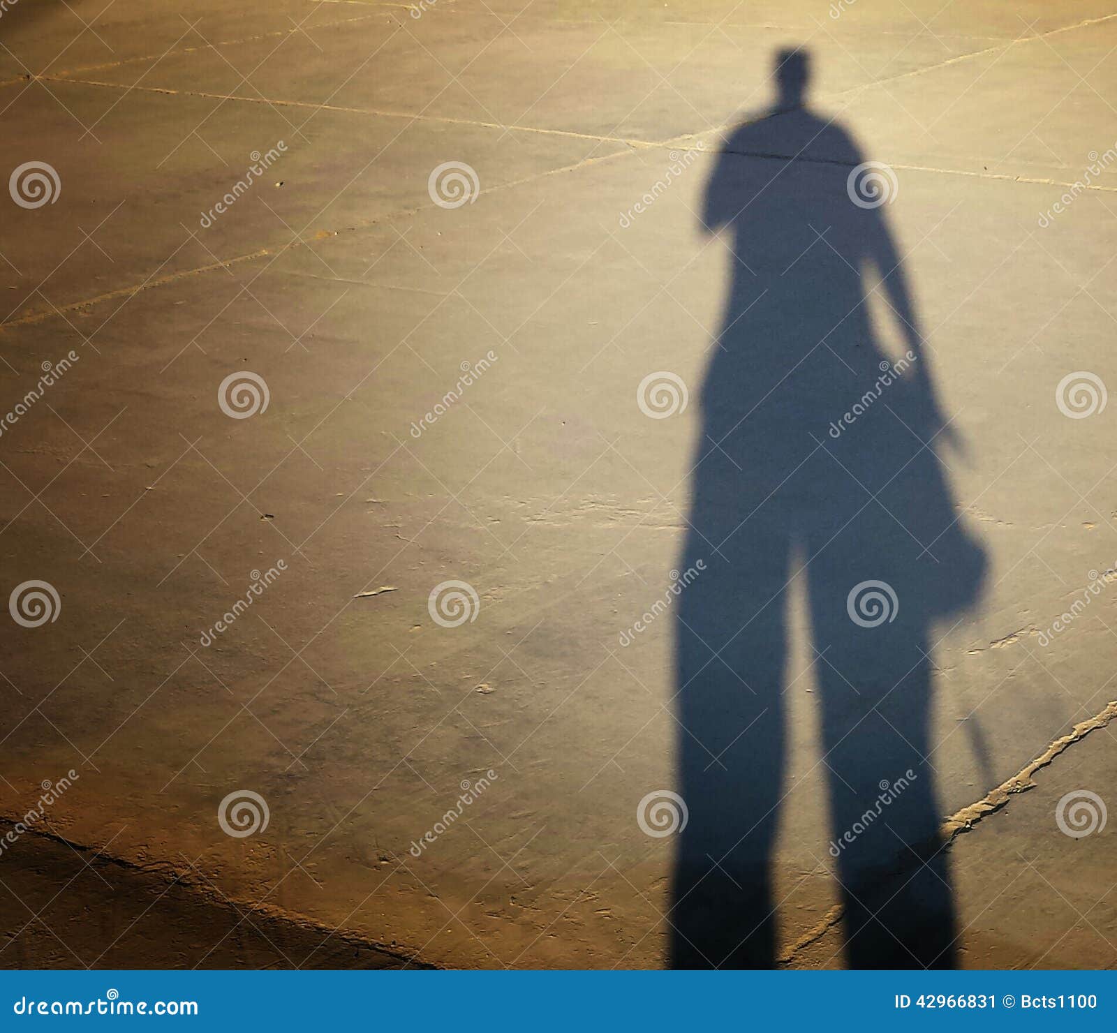 A shadow of a man stock image. Image of cement, figure - 42966831