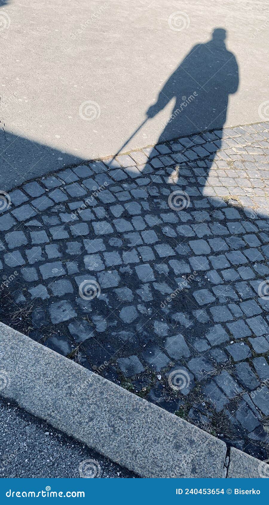 Shadow of the Man with Walking Stick Stock Photo - Image of sherlock ...