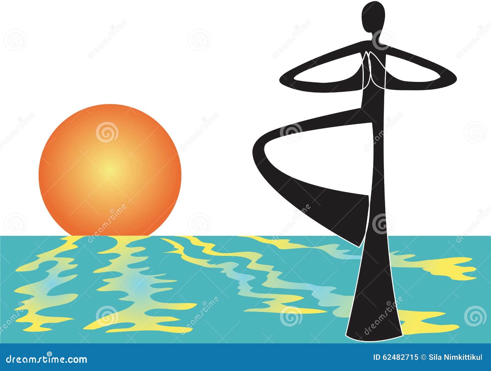 Shadow man yoga03 stock vector. Illustration of black - 62482715