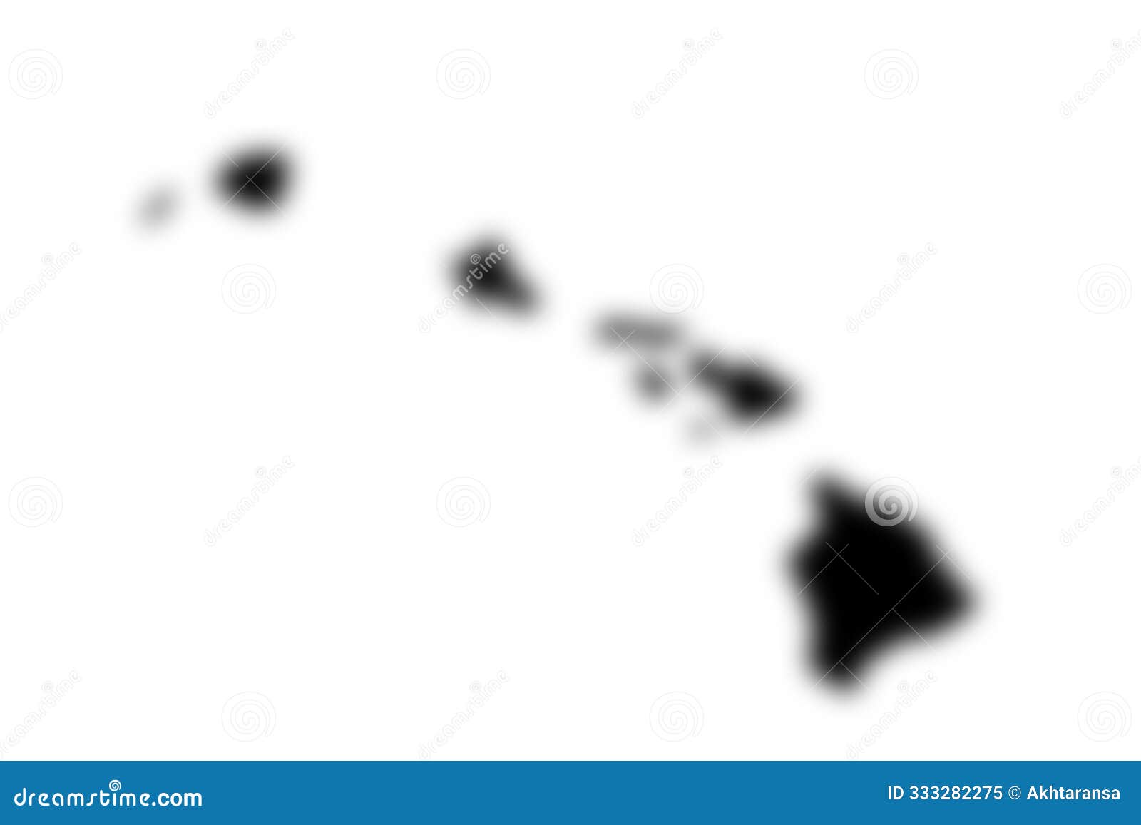 Shadow map of Hawaii state stock illustration. Illustration of reflects ...