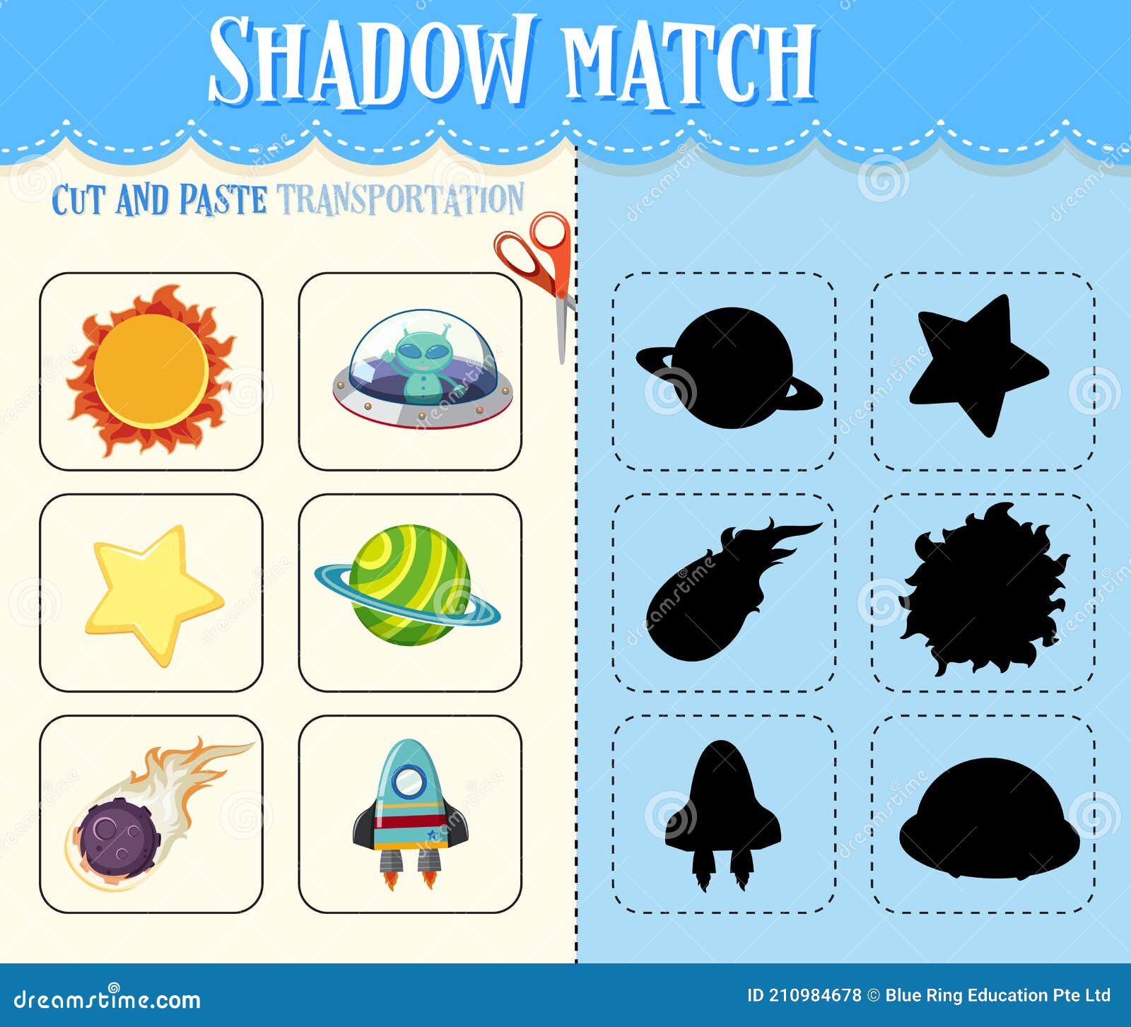 Shadow match game for kids stock vector. Illustration of puzzle - 210984678