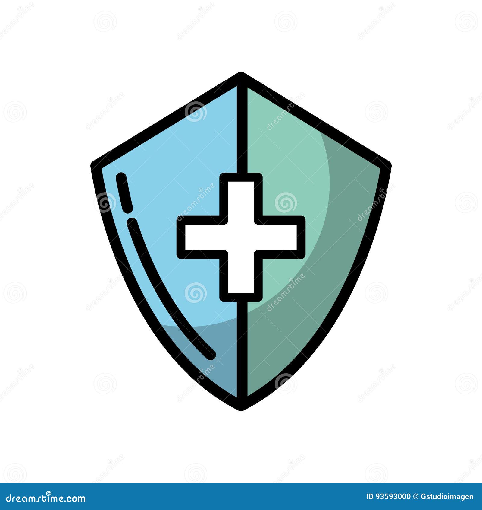 Shadow Medical Shield Cartoon Stock Vector - Illustration of doctor ...