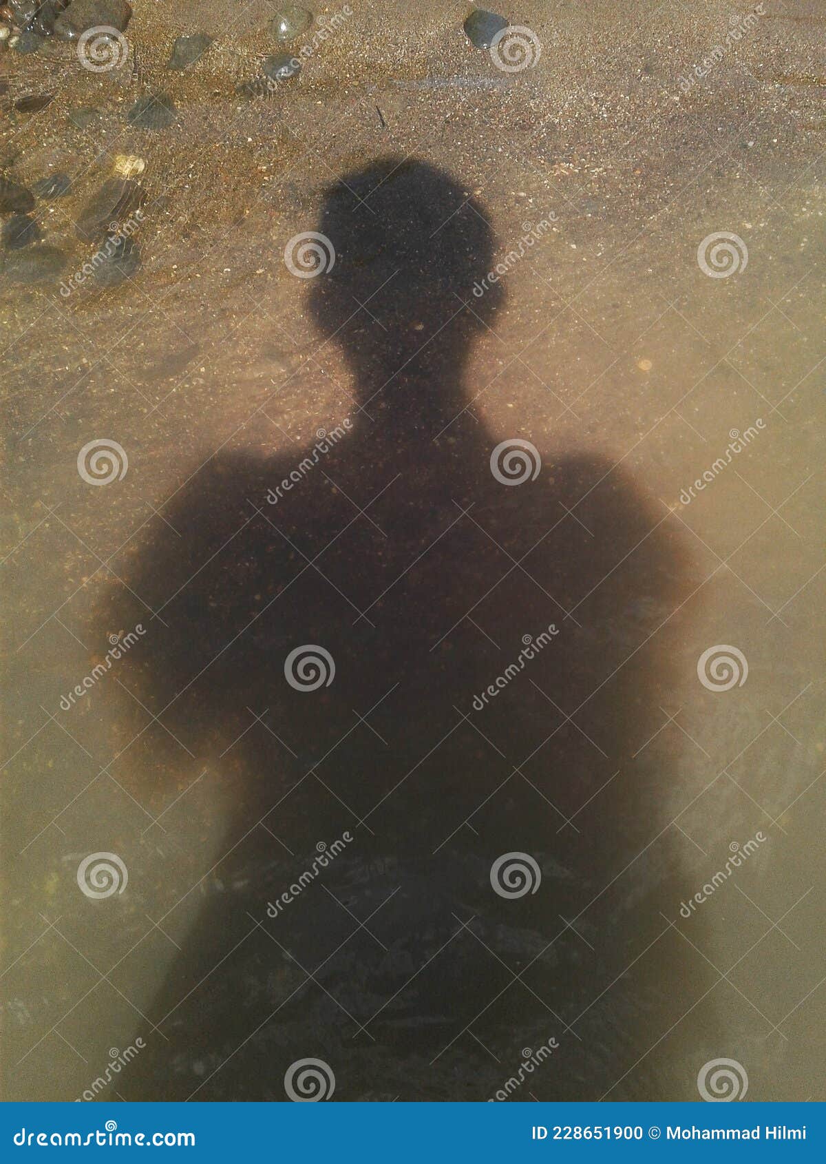 Shadow men on water river stock photo. Image of water - 228651900