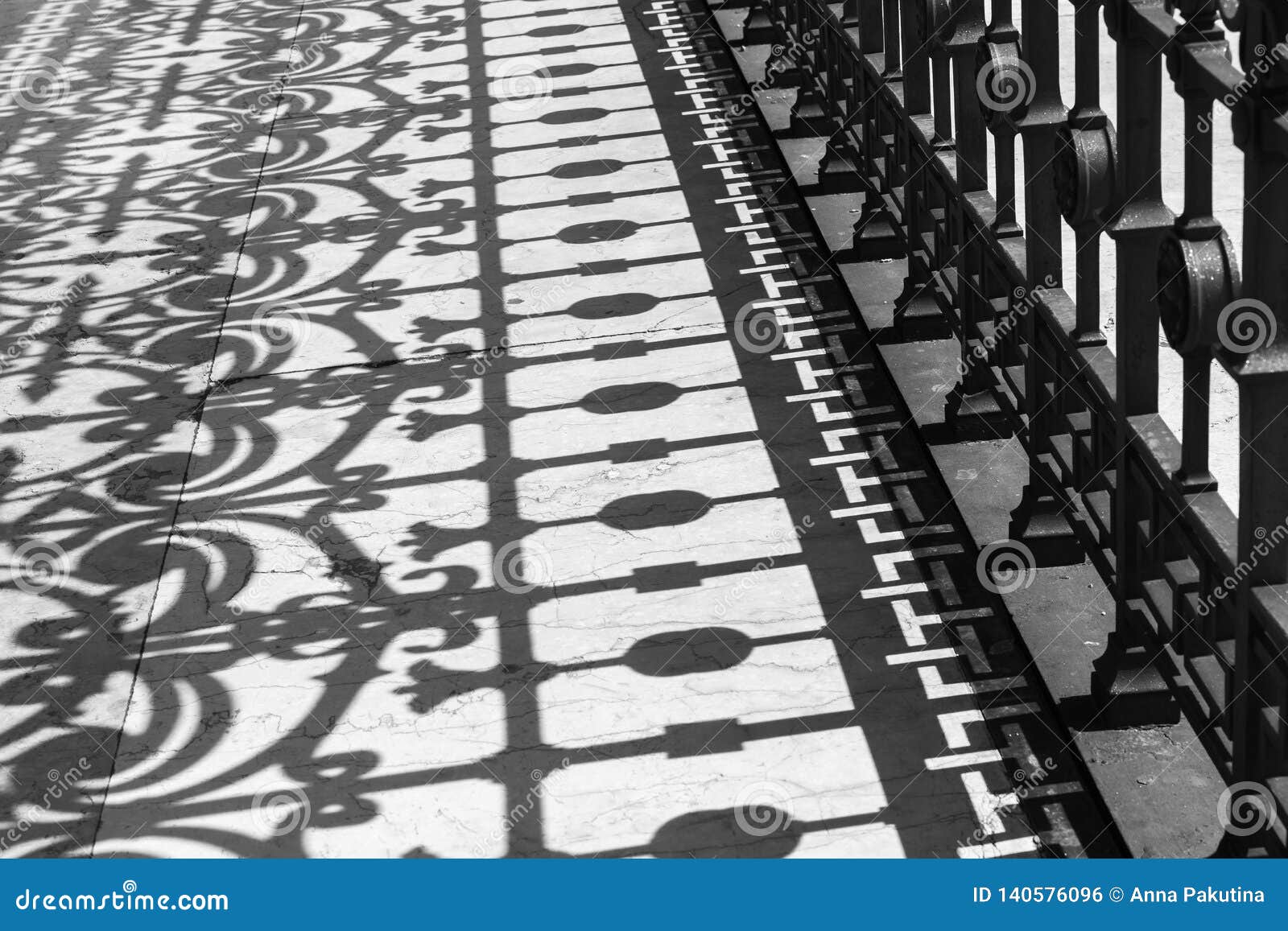 The Shadow of the Metal Fencing Bridge Stock Photo - Image of tourism ...