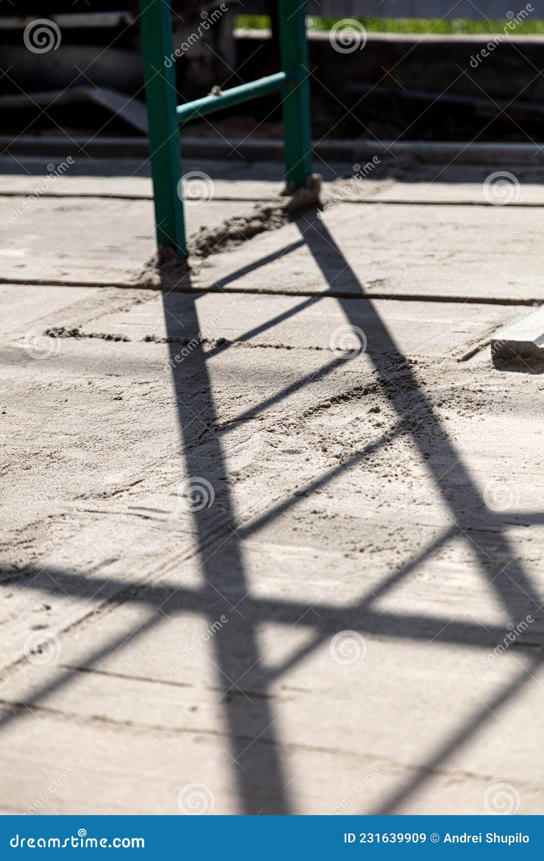 Shadow from a Metal Ladder in Sand. Stock Image - Image of sand, ladder ...