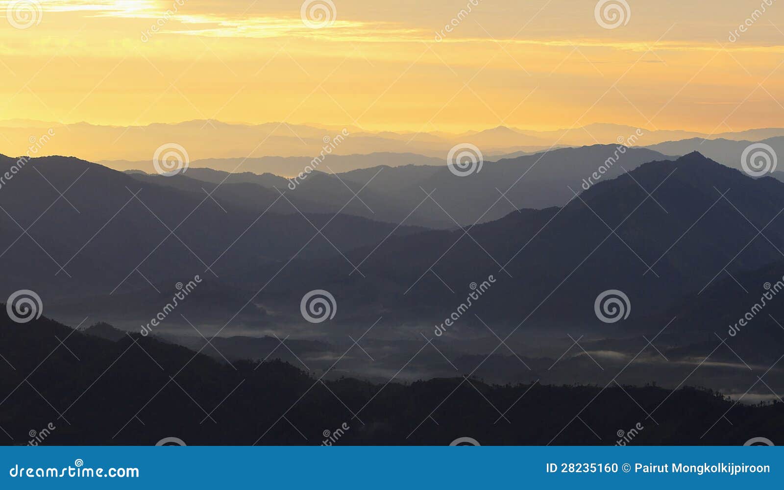 Shadow Mountain in Evening after Sunset Stock Photo - Image of ...