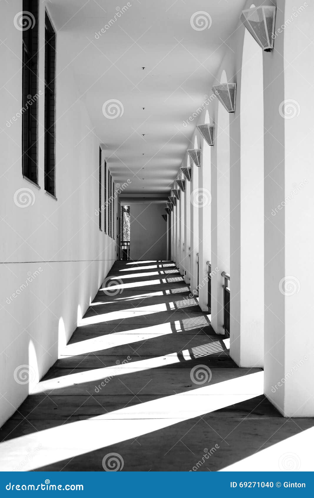 Shadow narrow passage stock photo. Image of wall, shade - 69271040
