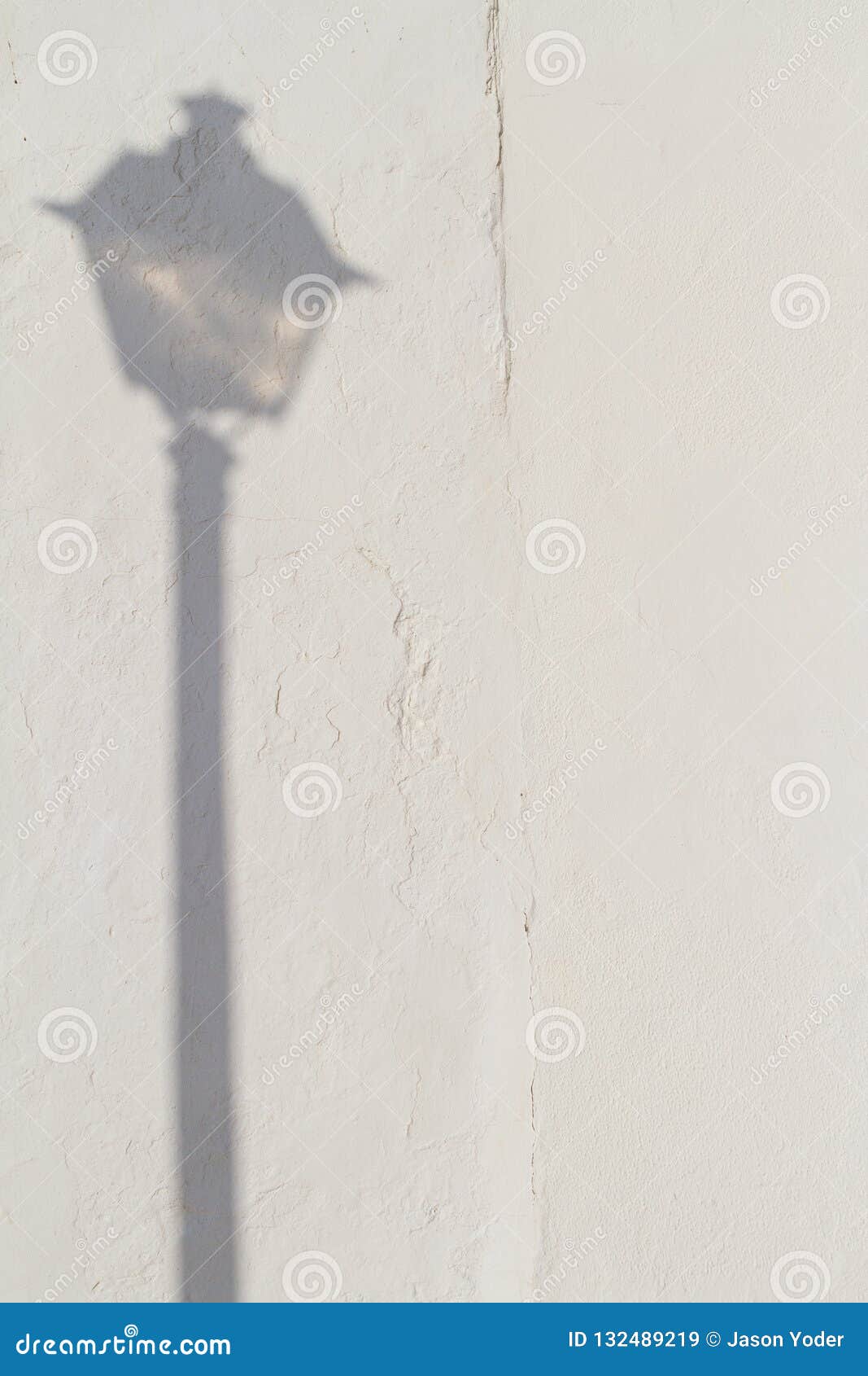 Light Post Shadow on White Wall Stock Image - Image of empty, cracked ...
