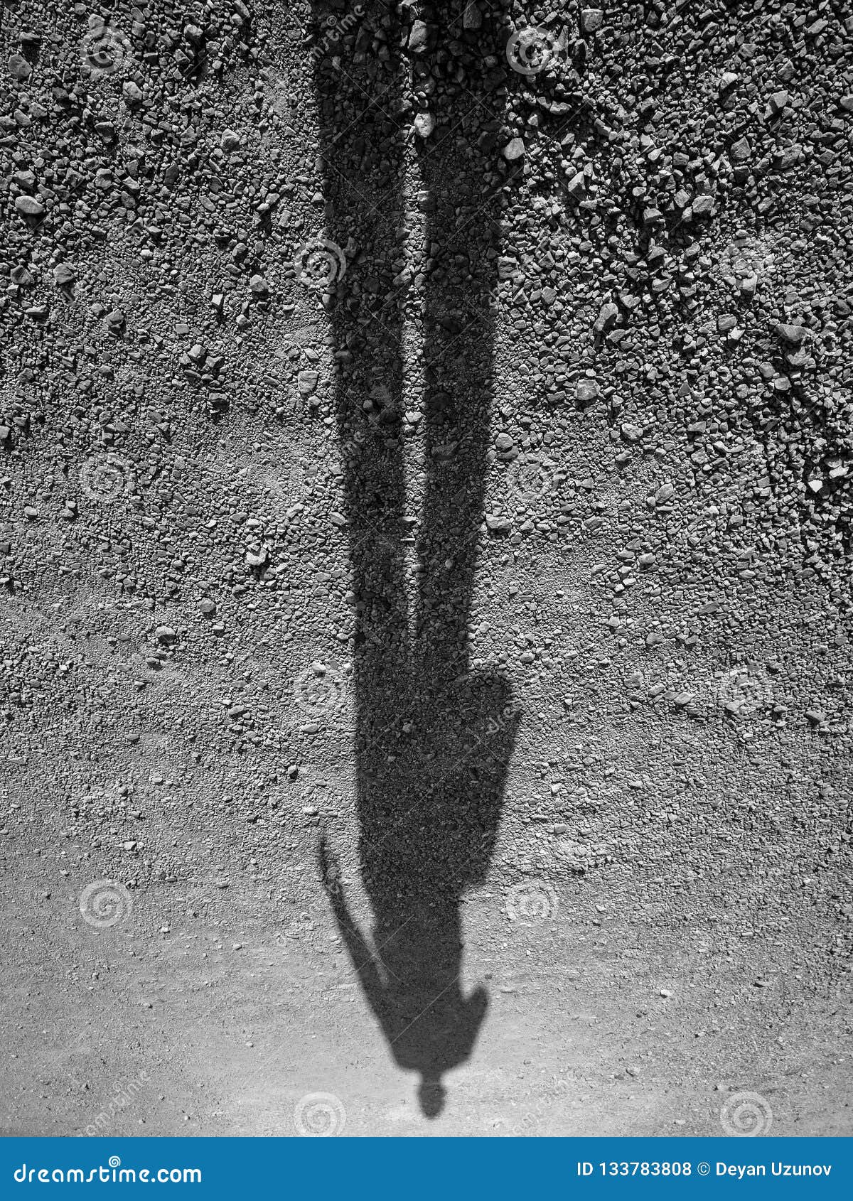 Shadow of a one-armed man stock photo. Image of human - 133783808