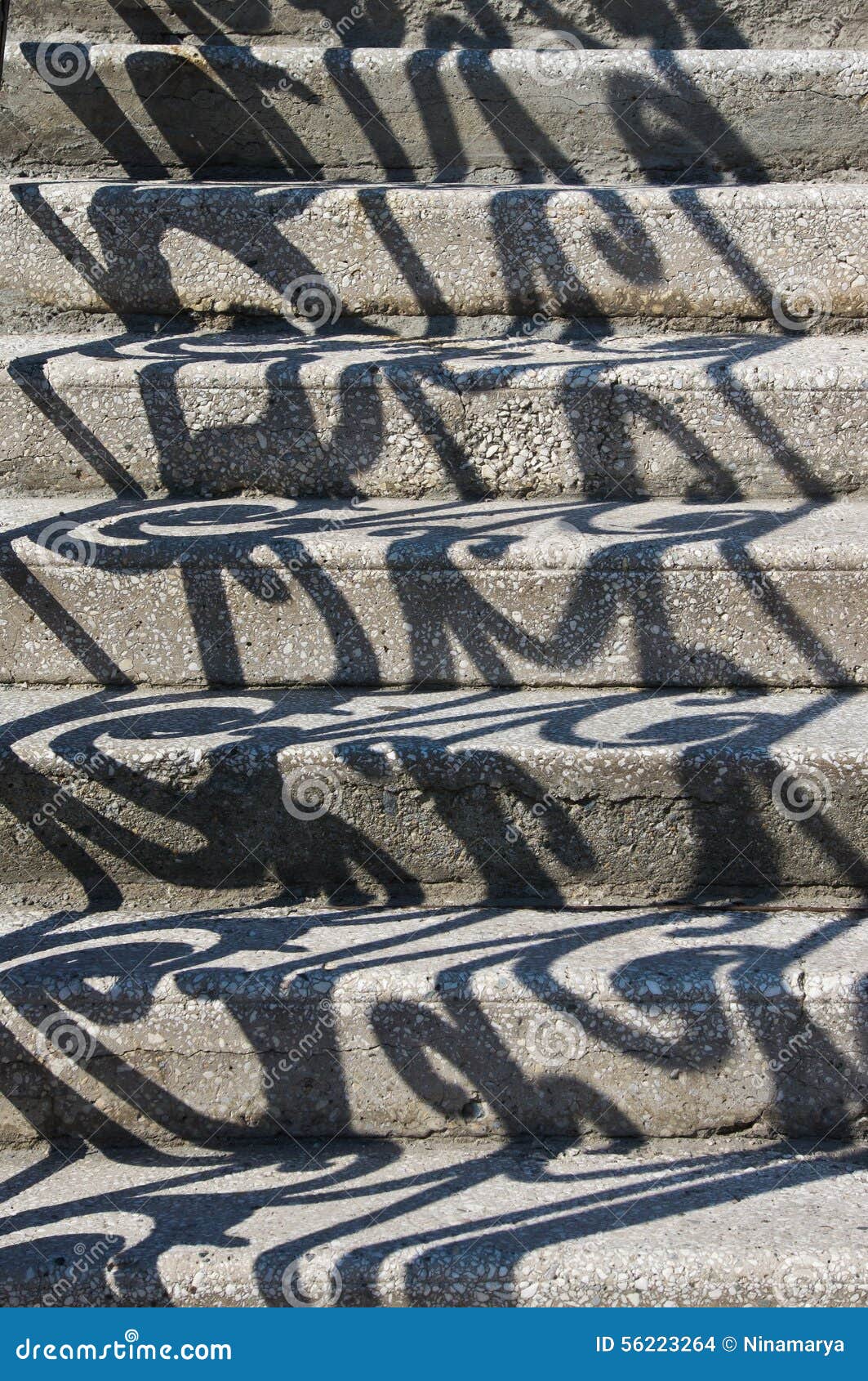 Shadow Railings On Concrete Stock Photo | CartoonDealer.com #94532556