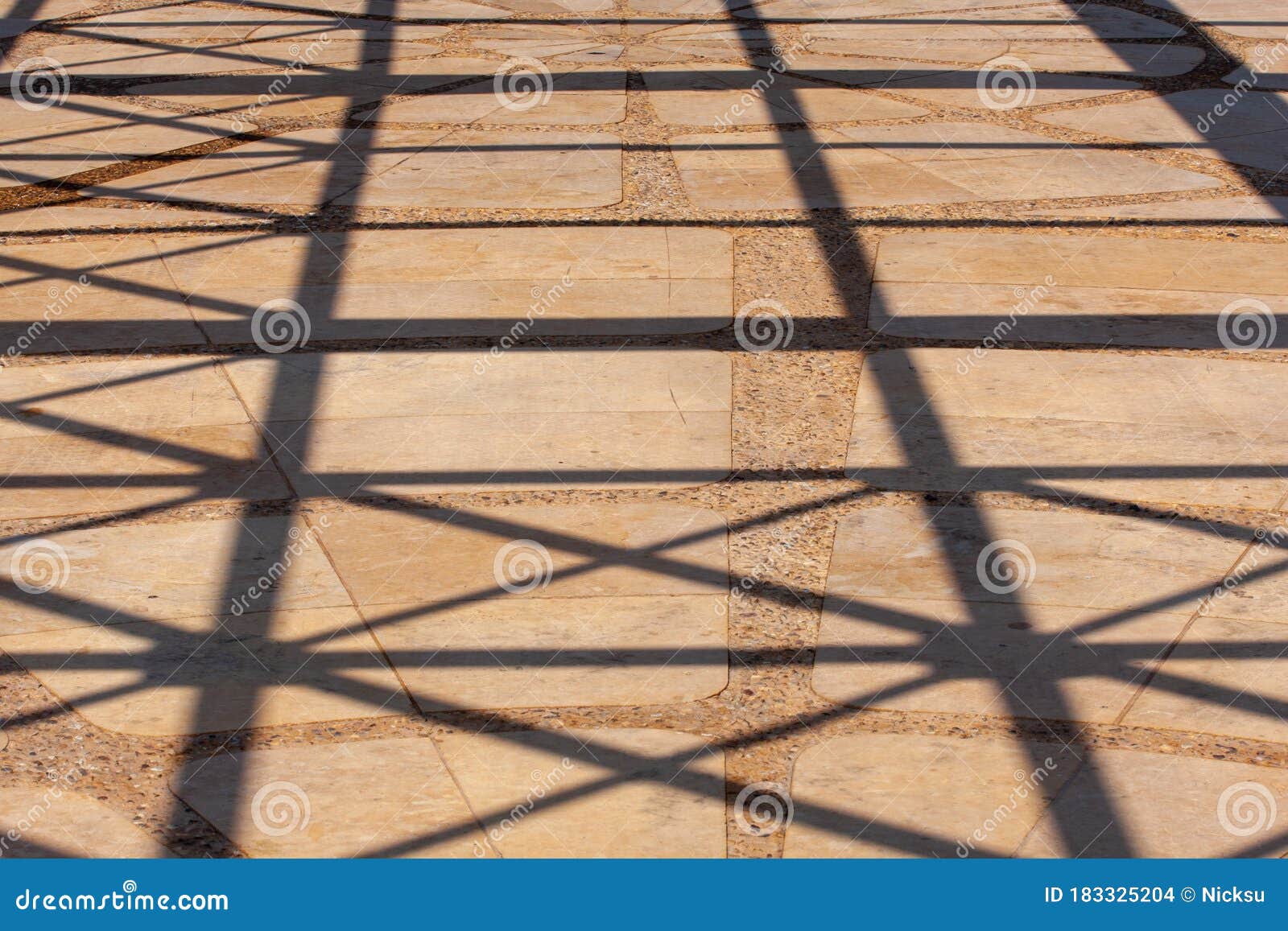 The Shadow on the Orange Marble Path Stock Photo - Image of ground ...