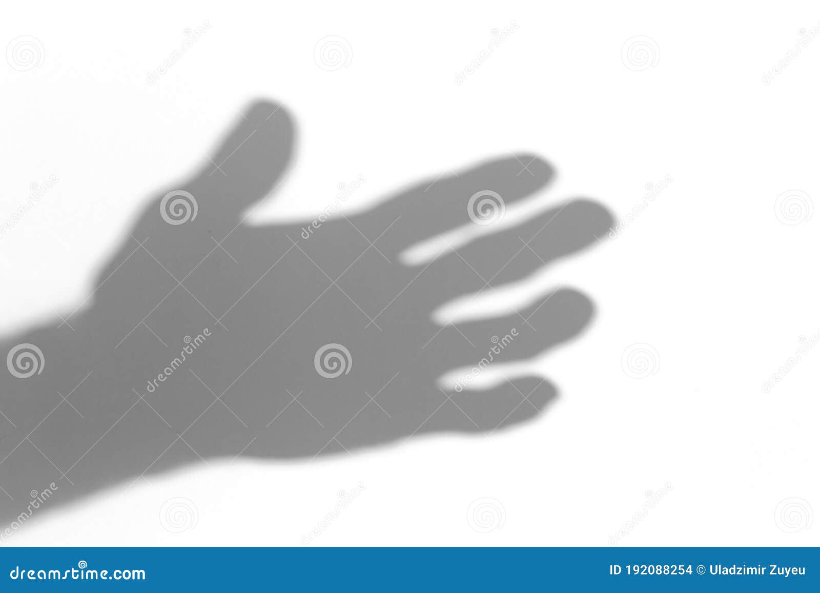 Shadow Overlay Effect for Photo. Shadows from Hand Palms on White Light ...