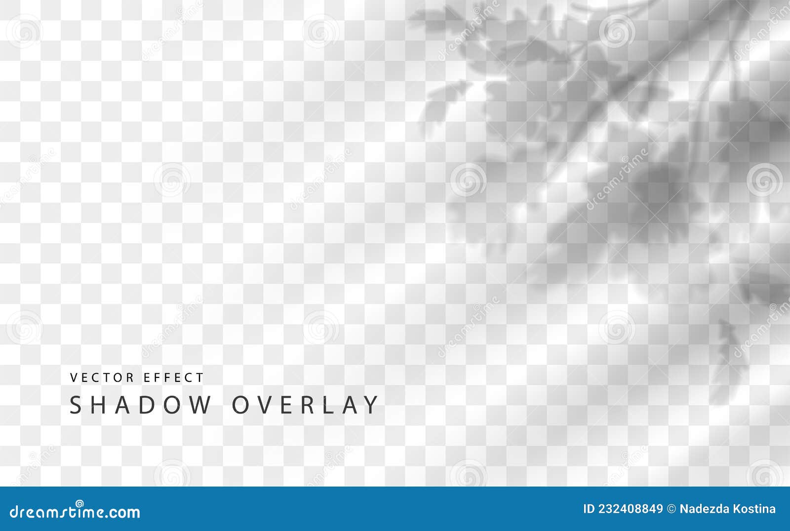 Shadow Overlay Effect On A4 Paper Mockup. Transparent Light And Shadows ...