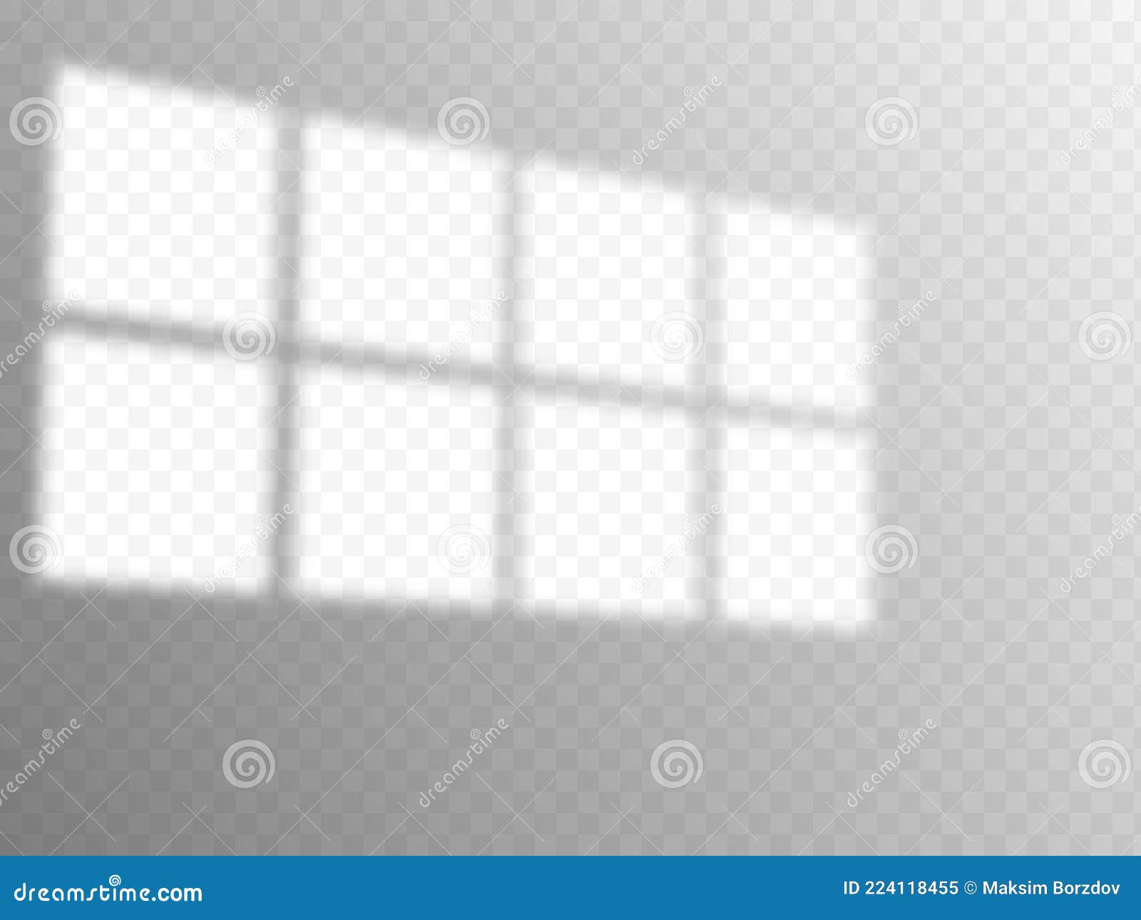 Shadow Overlay Effect. Shadows Of Window Frames, Bars And Lines On The ...