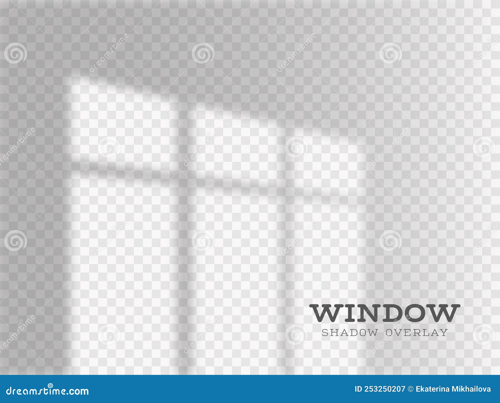 Overlay Window Shadows. White Transparent Sunlight From Different ...