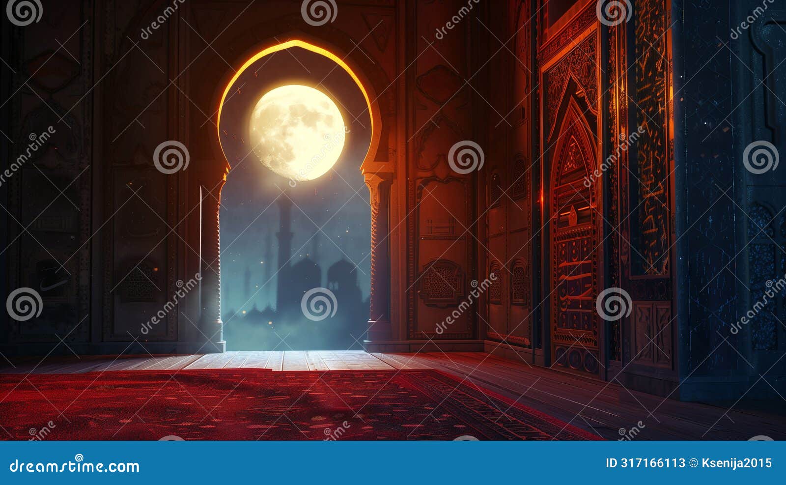 Shadow Patterns through a Window Inside Islam Architecture Stock ...