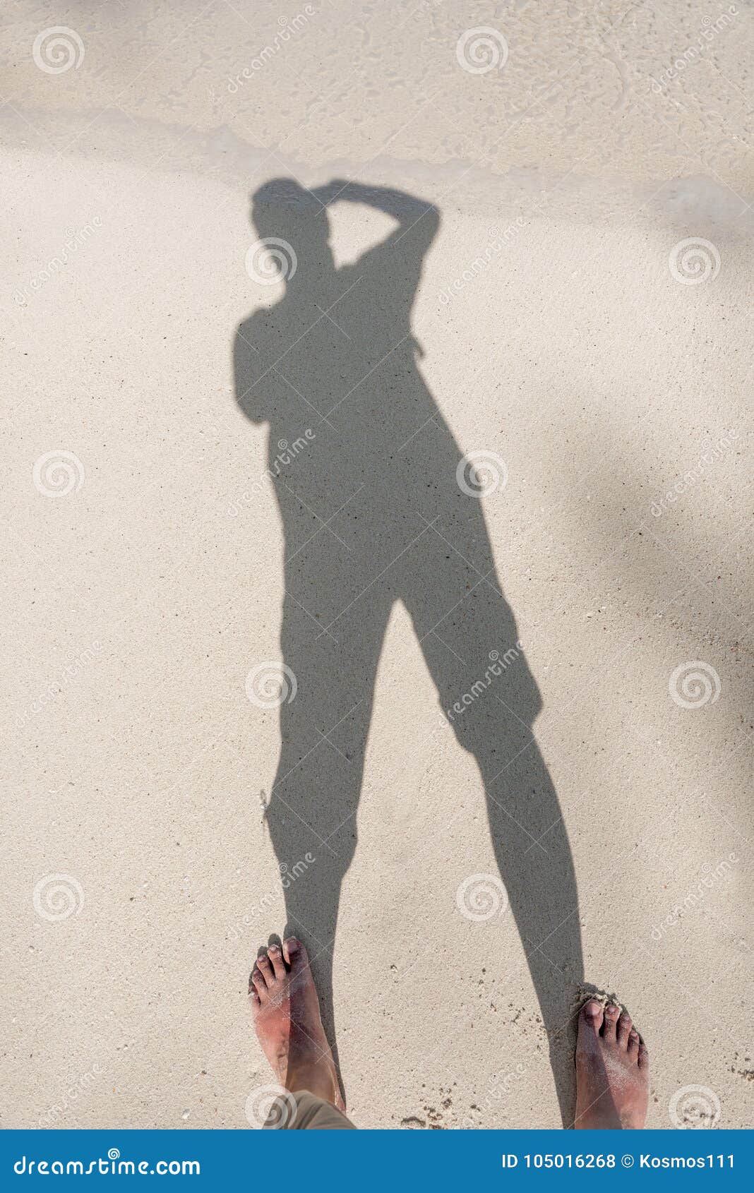 Shadow of a Photographer on the Sand Stock Photo - Image of alone, sand ...
