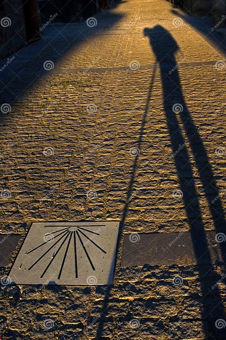 Shadow Pilgrim, Scallop Shell, Camino Frances Stock Image - Image of ...
