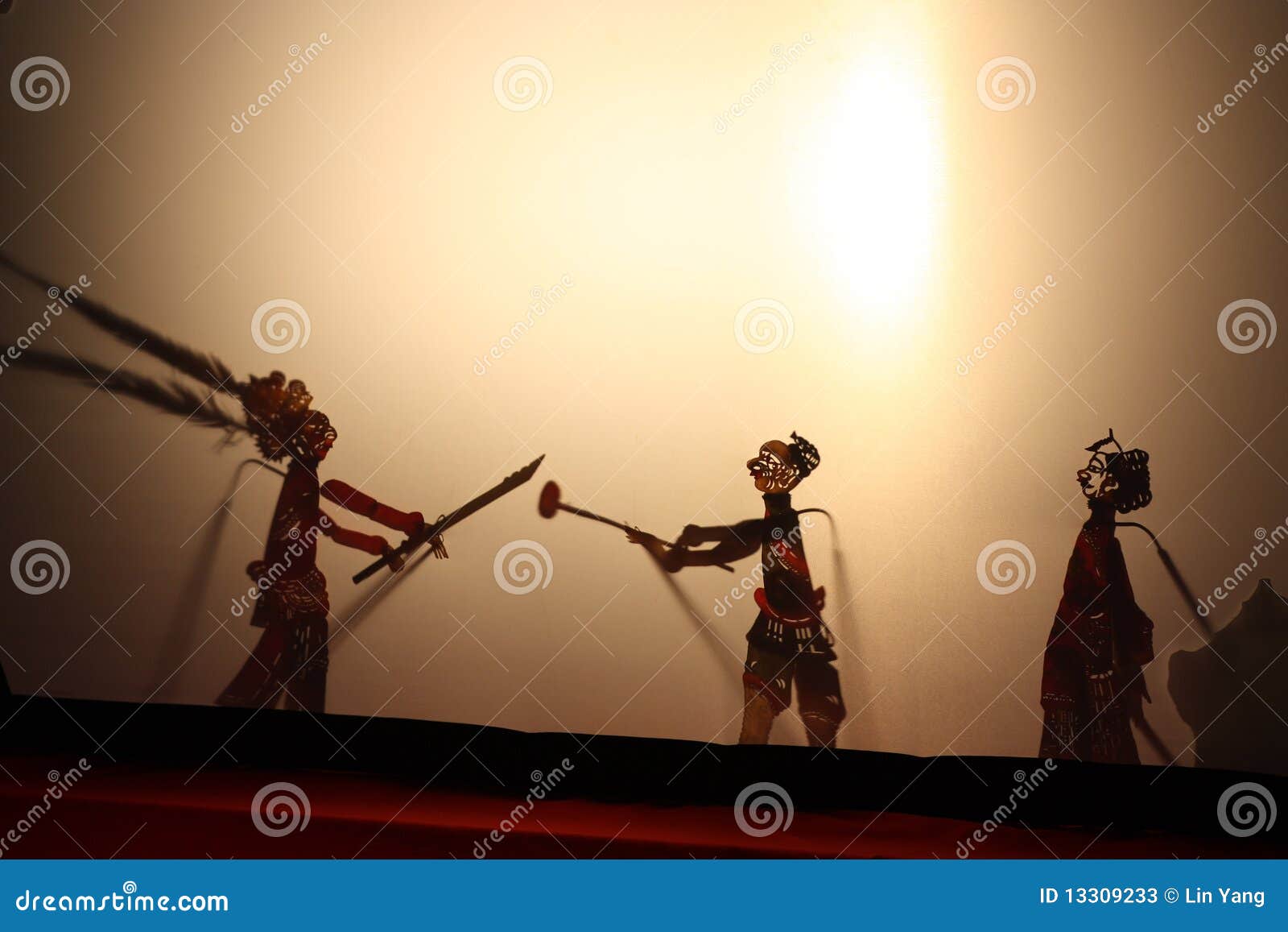 Shadow play stock image. Image of china, fight, shadow - 13309233