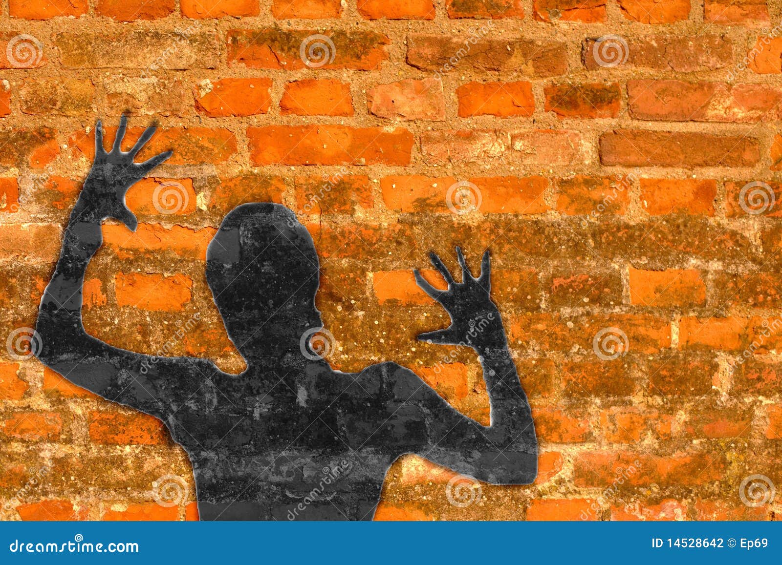 Shadow Prisoner stock photo. Image of prison, orange - 14528642