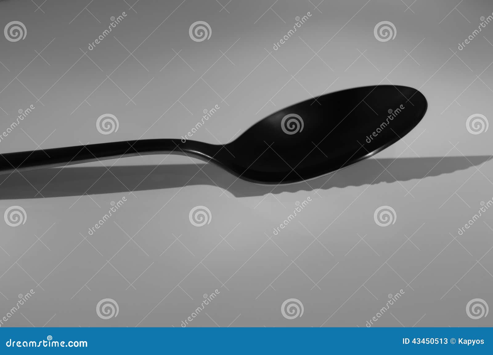 Shadow Projected on a Plane of a Spoon Stock Image - Image of gray ...