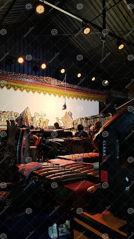 Shadow Puppet Show in Central Java Stock Photo - Image of gamelan ...