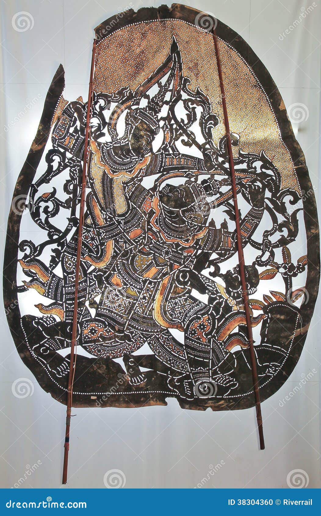 Shadow puppet of Thailand stock photo. Image of decorate - 38304360