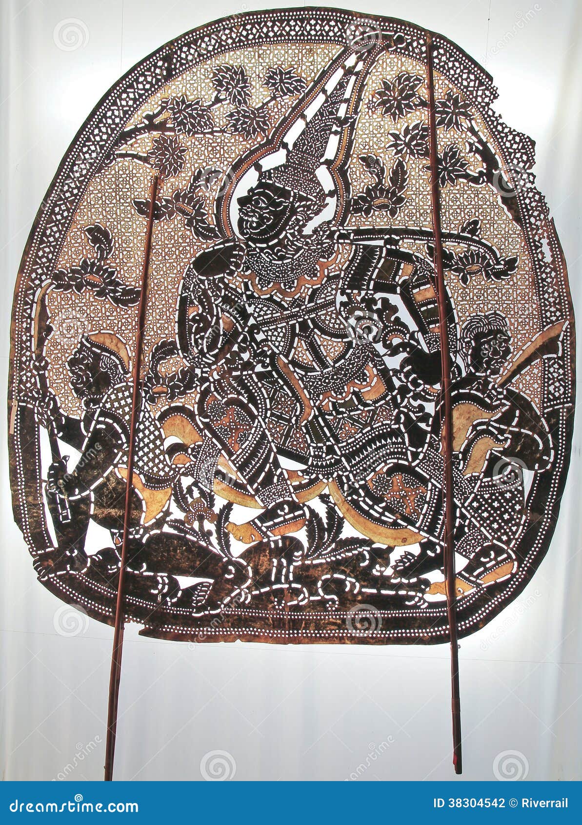 Shadow puppet of Thailand stock photo. Image of craftwork - 38304542