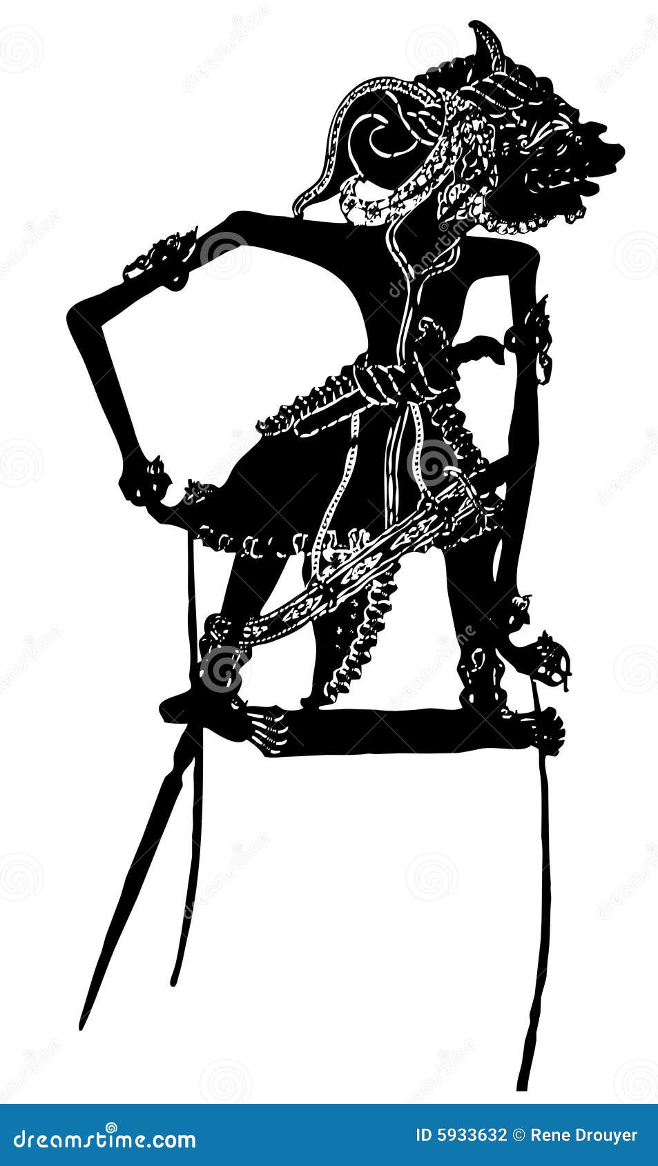 Shadow Puppet: Vector stock vector. Illustration of indonesian - 5933632