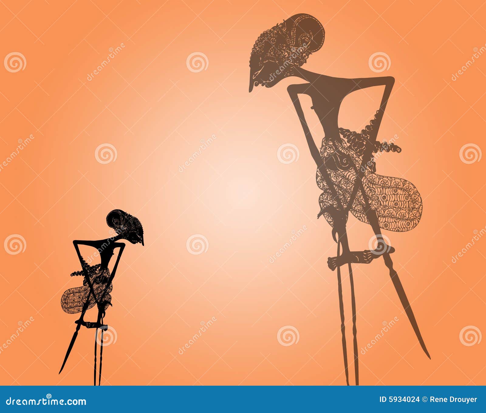 Shadow Puppet: Vector stock vector. Illustration of asia - 5934024