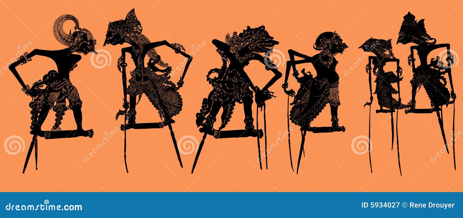 Shadow Puppet: Vector stock illustration. Illustration of culture - 5934027