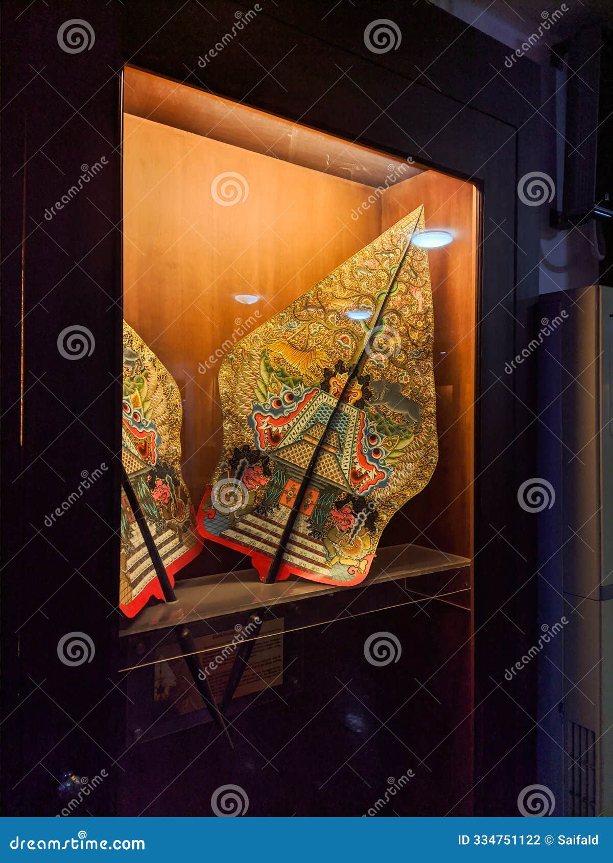 Shadow Puppets Display In Light Box Panels, In Former Assembly Hall Of ...