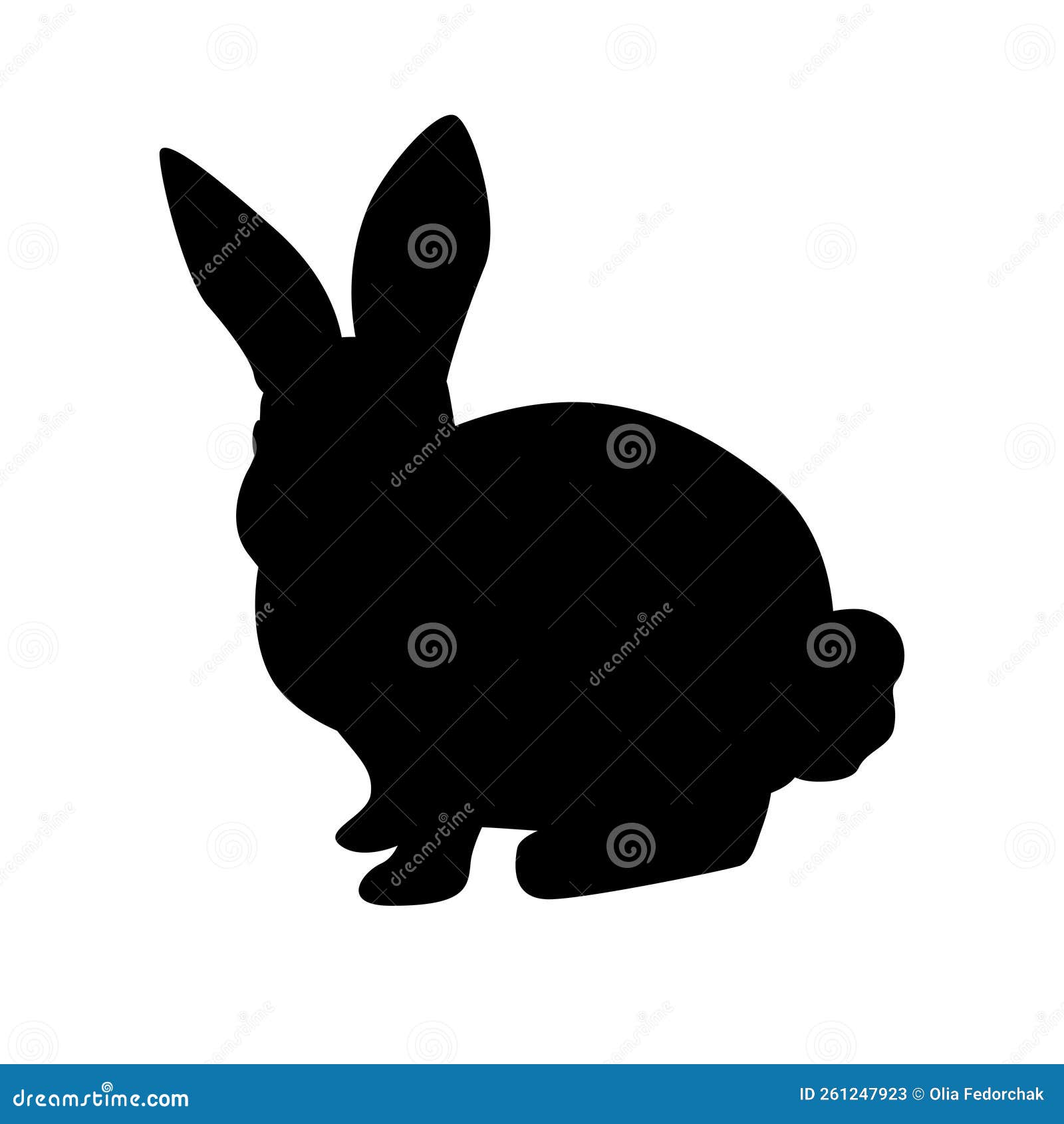Shadow of Rabbit Isolated on White Background Stock Vector ...