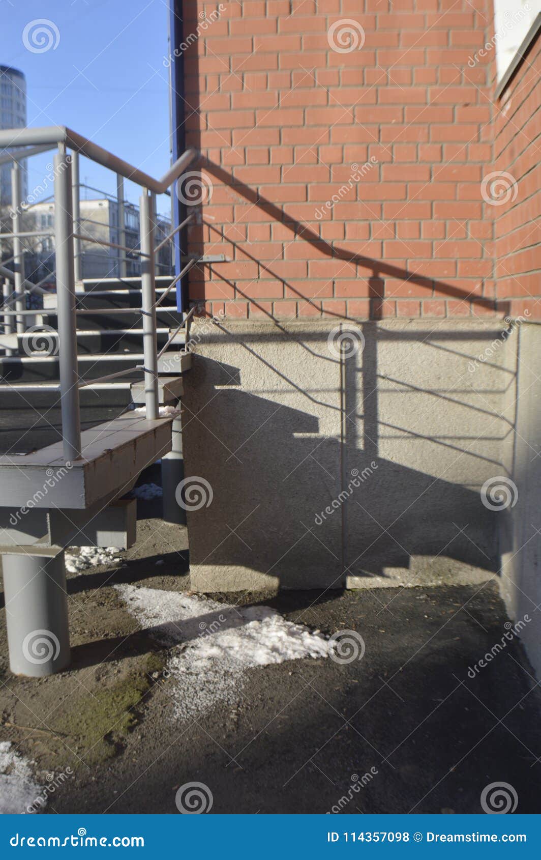 Shadow Railings On Concrete Stock Photo | CartoonDealer.com #94532556