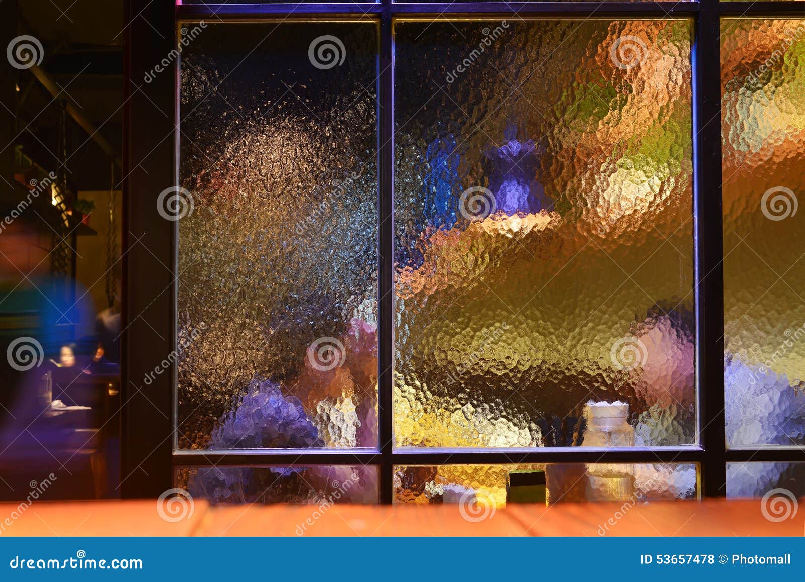 A Restaurant Window With A Specialty Coffee Sign Royalty-Free Stock ...