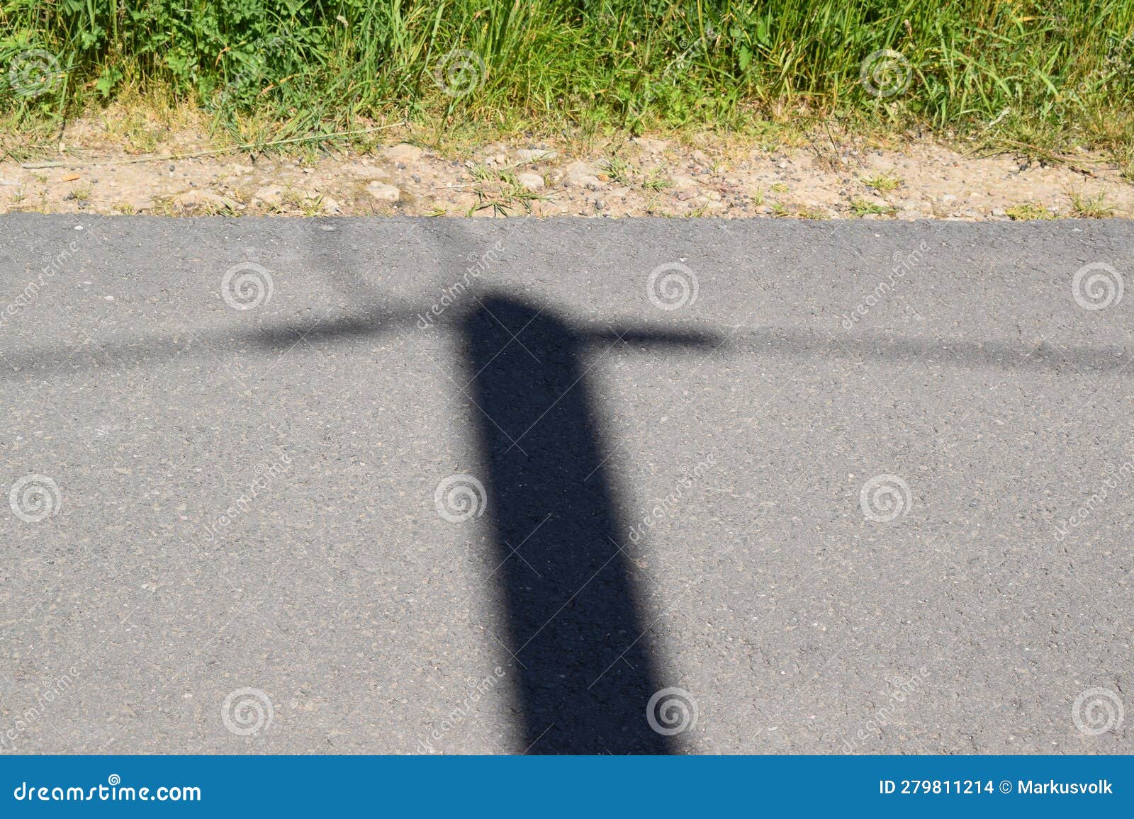Shadow on the road stock photo. Image of number, pothole - 279811214
