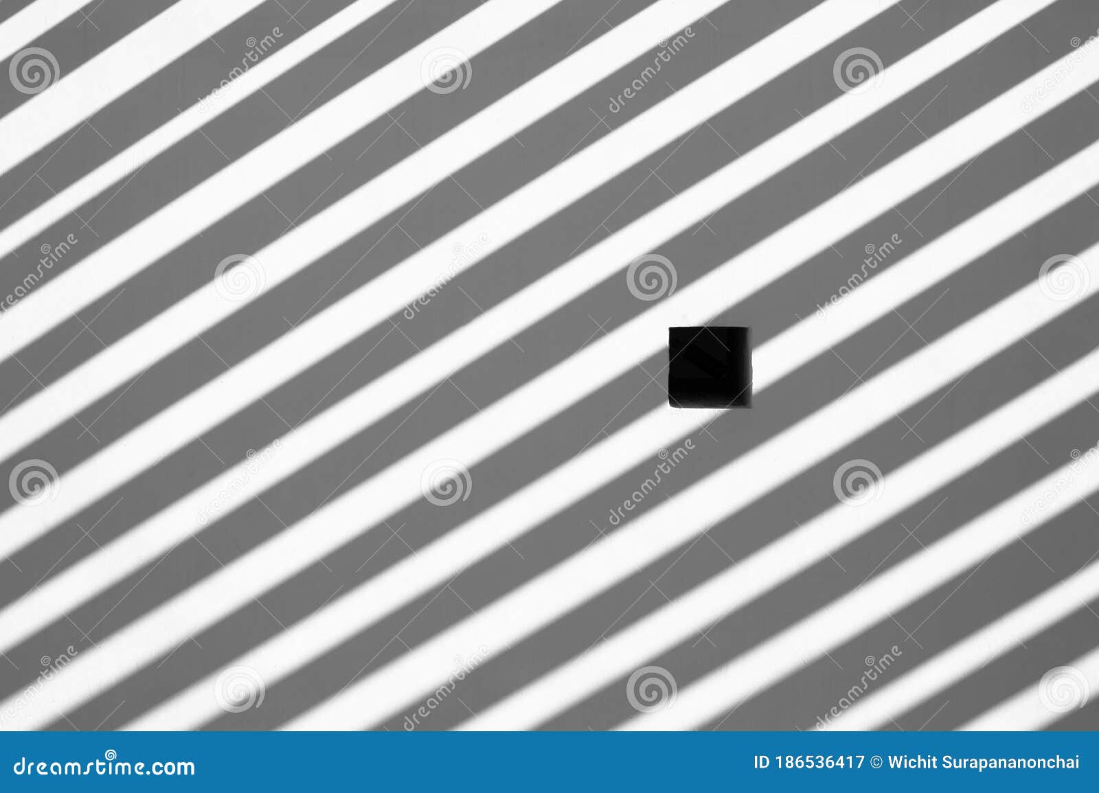 The Shadow from the Roof of the House Hit the Wall Stock Image - Image ...