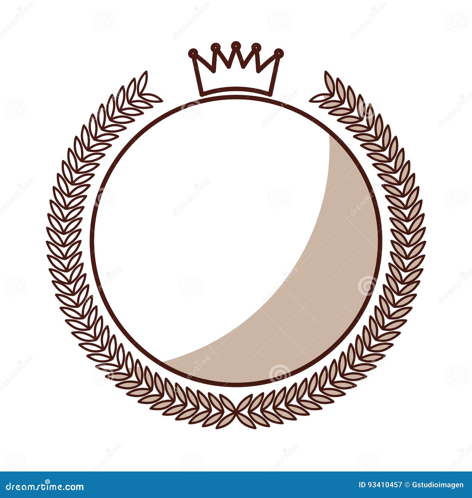Shadow round shield icon stock vector. Illustration of icon - 93410457