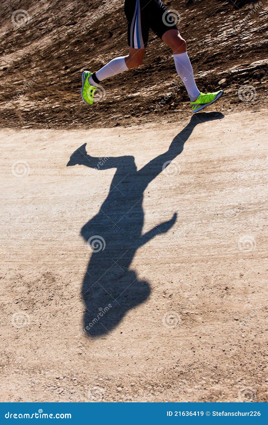 Shadow of a runner stock image. Image of shadow, shoes - 21636419