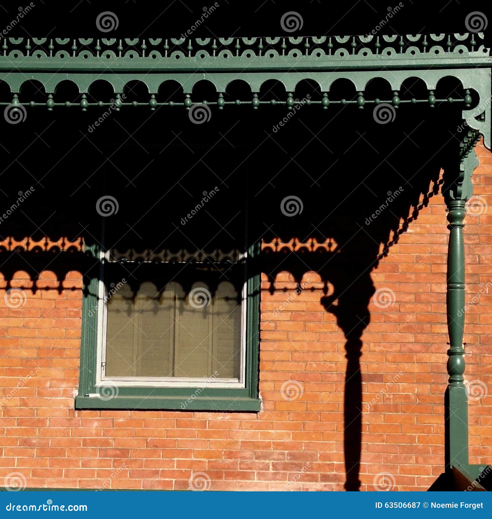 Shadow of Rustic Rooftop Balcony Stock Image - Image of balcony ...