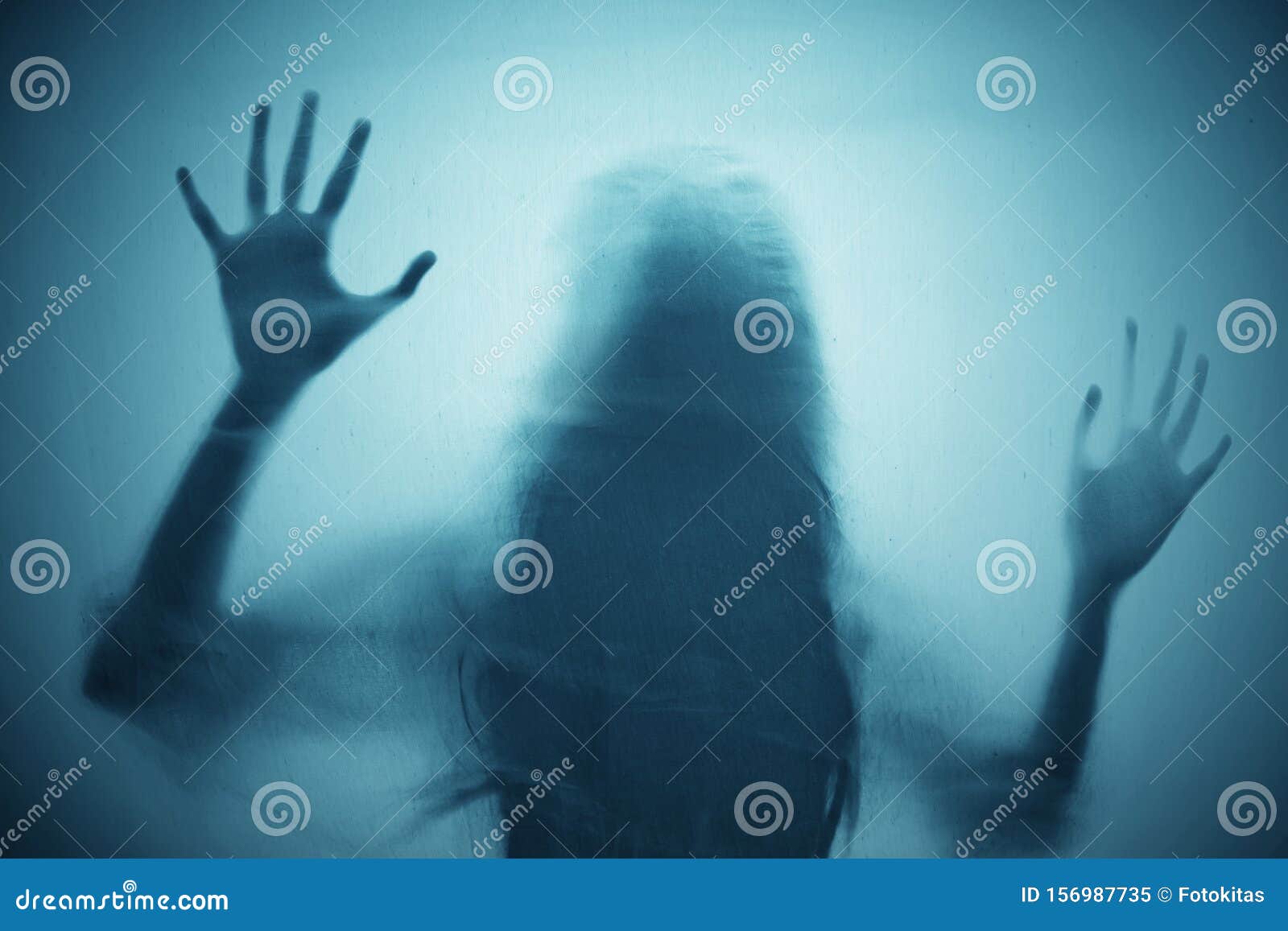 Shadow of Scary Ghost Woman Stock Image - Image of blurry, evil: 156987735