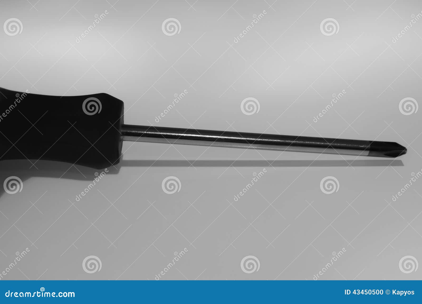 Shadow of a screwdriver stock photo. Image of white, light - 43450500