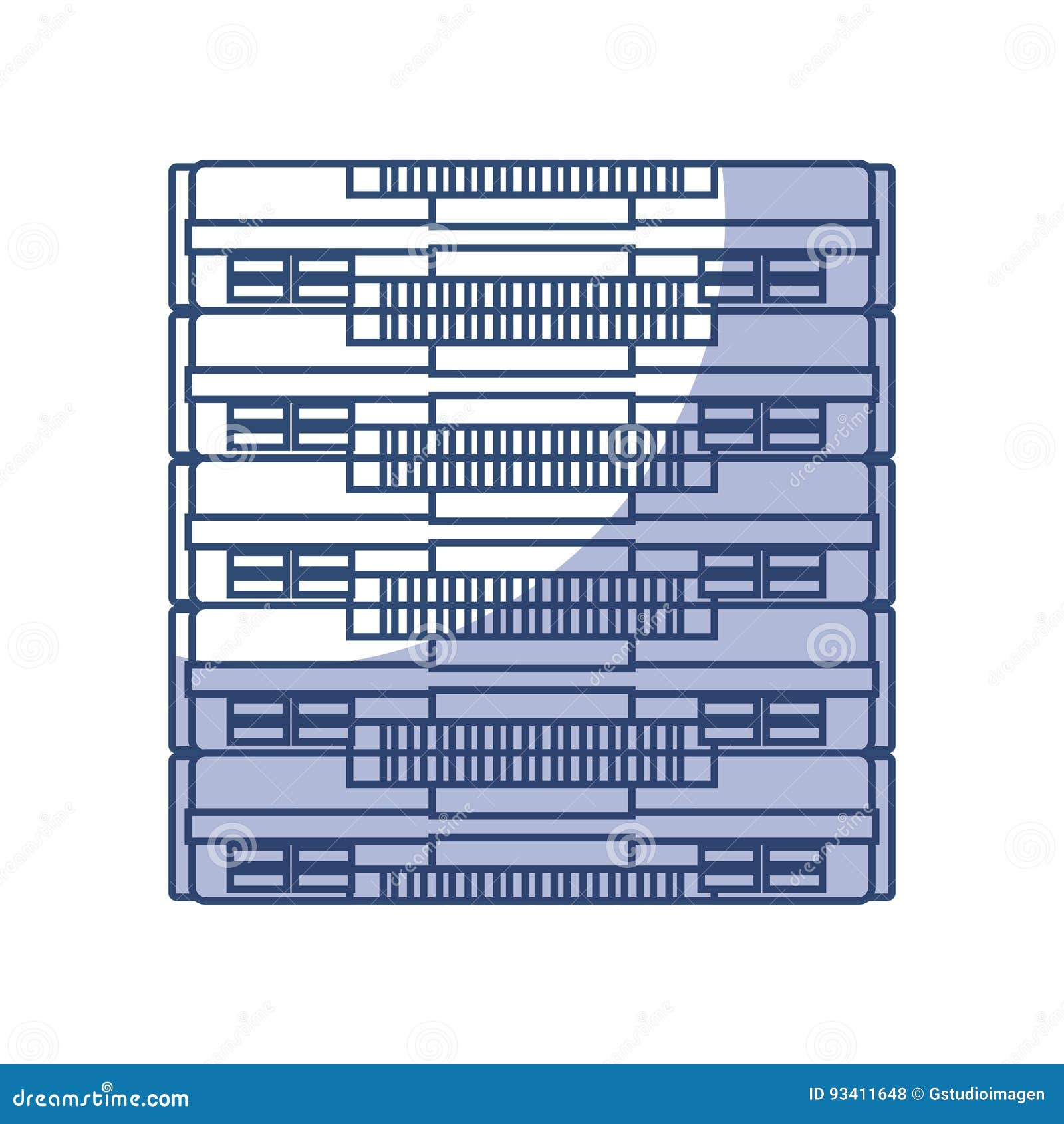 Shadow server cartoon stock vector. Illustration of power - 93411648