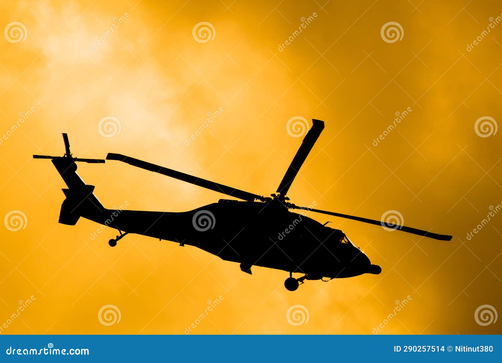 Shadow of Sikorsky UH-60L M a Blackhawk Stock Photo - Image of aviation ...