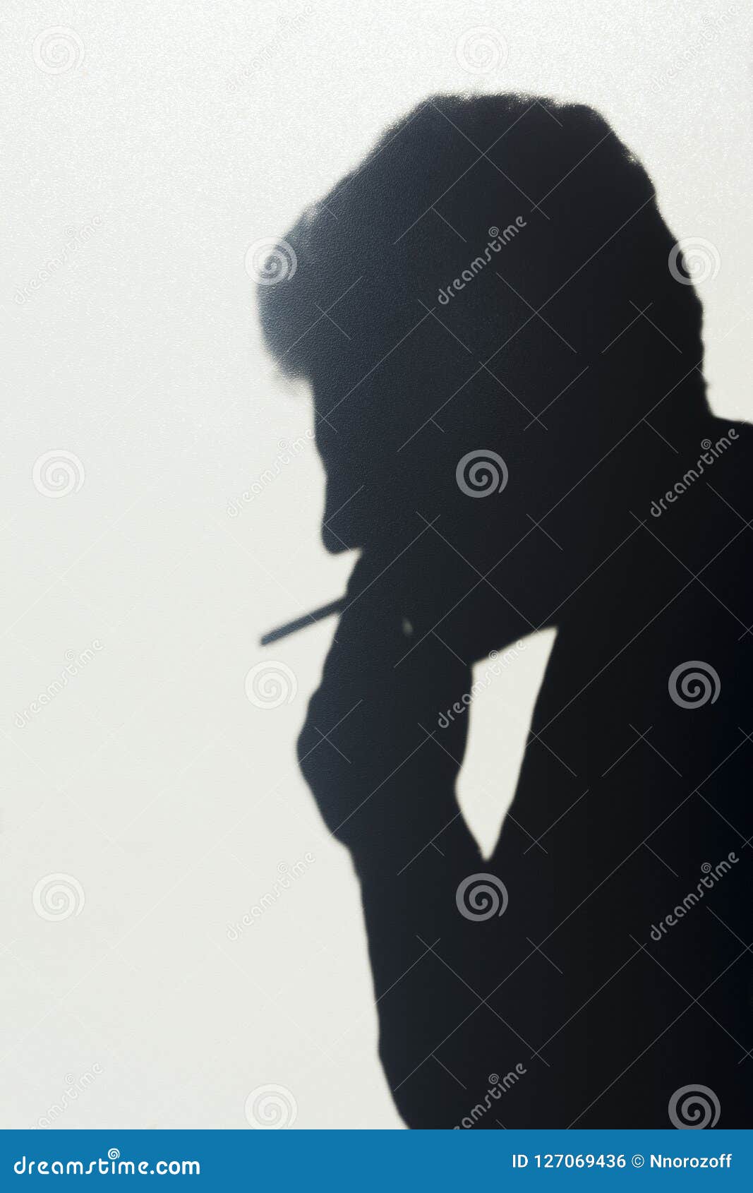 Shadow of Smoking Man, Young Man Smoking a Cigarette, Concept Abstract ...