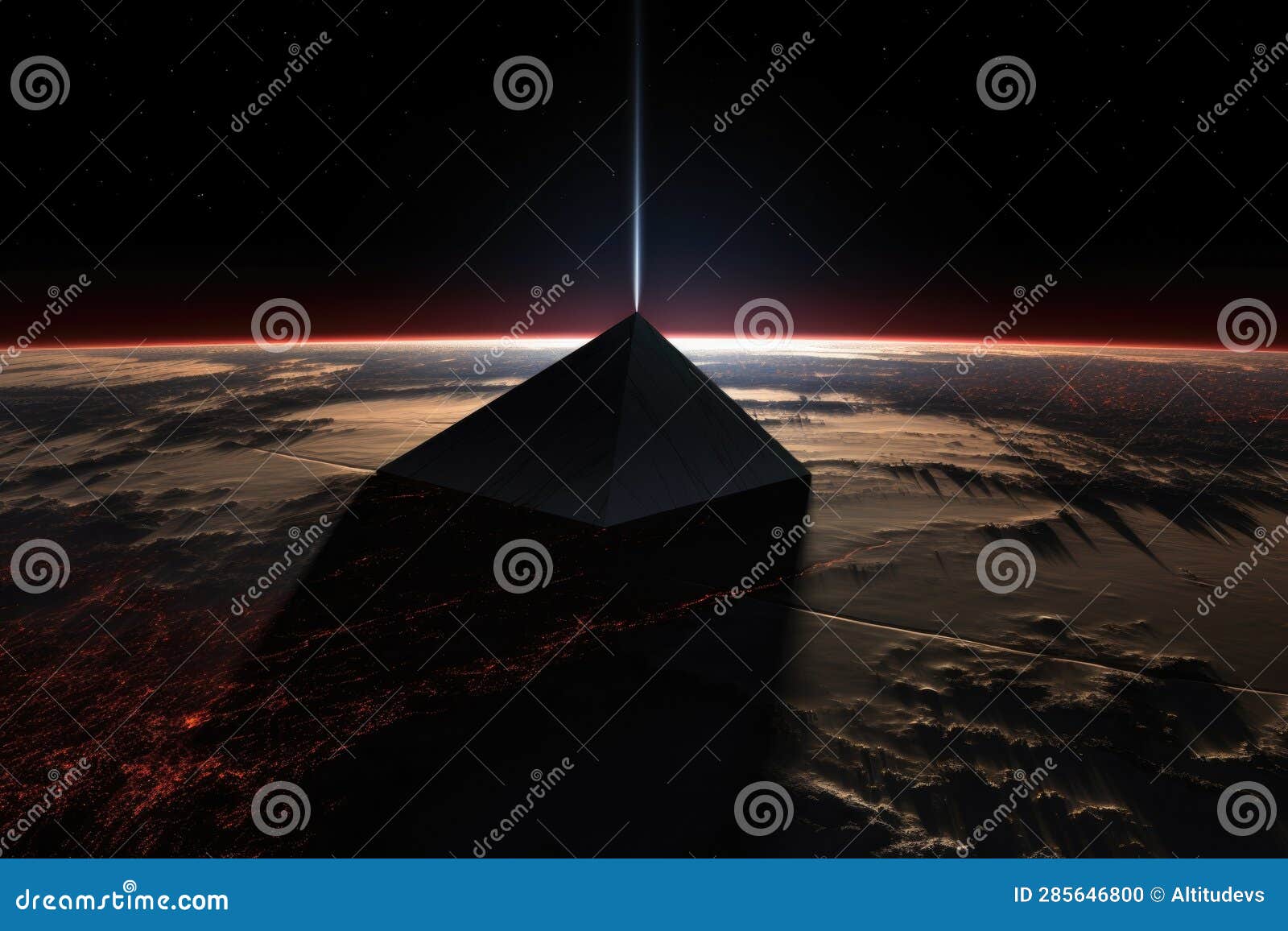 Shadow of Solar Sail Cast on Earths Surface Stock Photo - Image of ...