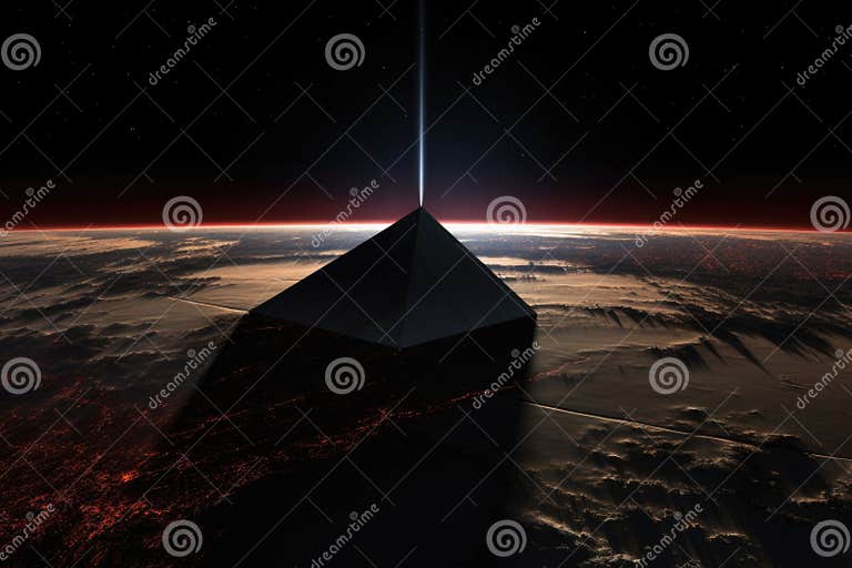 Shadow of Solar Sail Cast on Earths Surface Stock Image - Image of ...