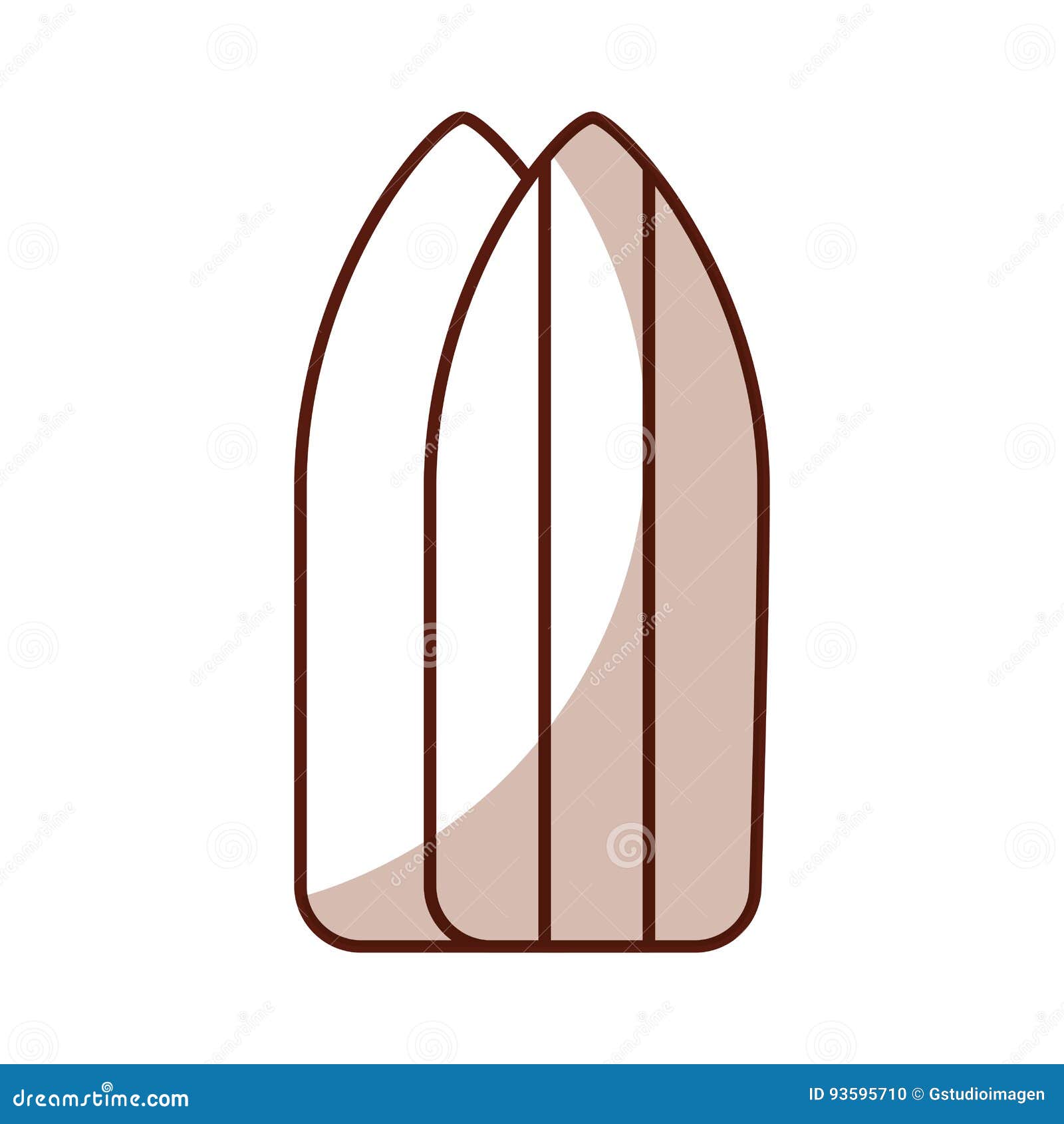 Shadow surf table cartoon stock vector. Illustration of ocean - 93595710