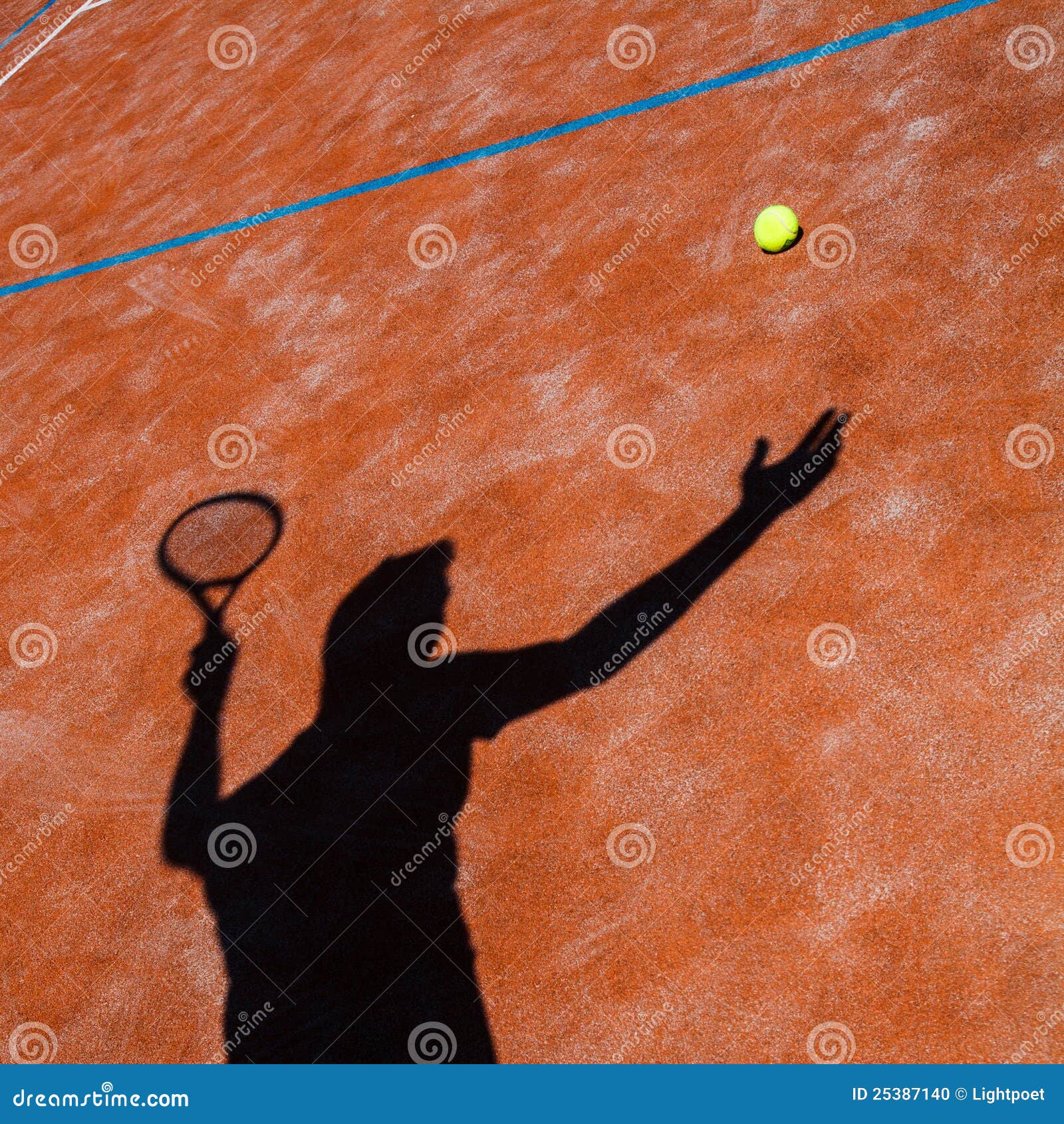 Shadow of a Tennis Player in Action Stock Photo - Image of professional ...
