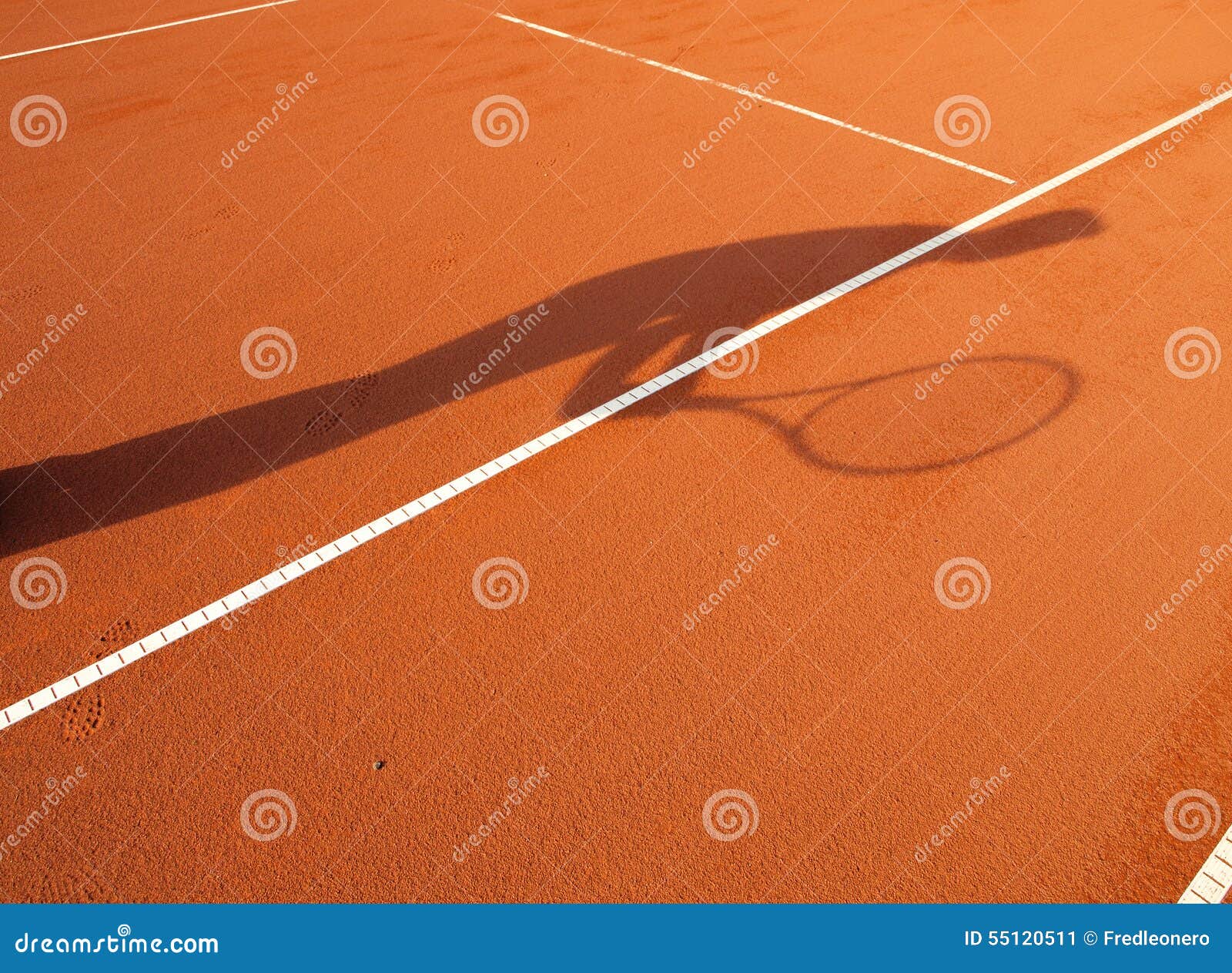 Shadow of a tennis player stock image. Image of roland - 55120511
